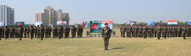 India-Bangladesh joint military exercise ‘ Sampriti ‘ begins