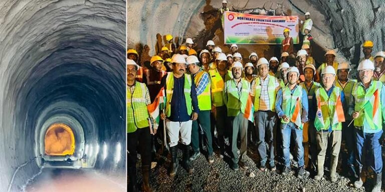Nagaland: NF Railway achieved Breakthrough in Tunnel no. 15 of Dimapur ...